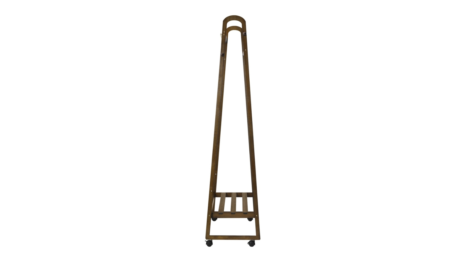 Oikiture Portable Hanging Rail Bamboo Clothes Rack - Brown | Harvey Norman