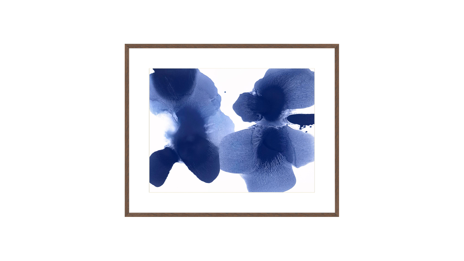 La Grolla Dynamic Indigo Walnut Frame Wall Art - 74 x 59cm | Harvey Norman