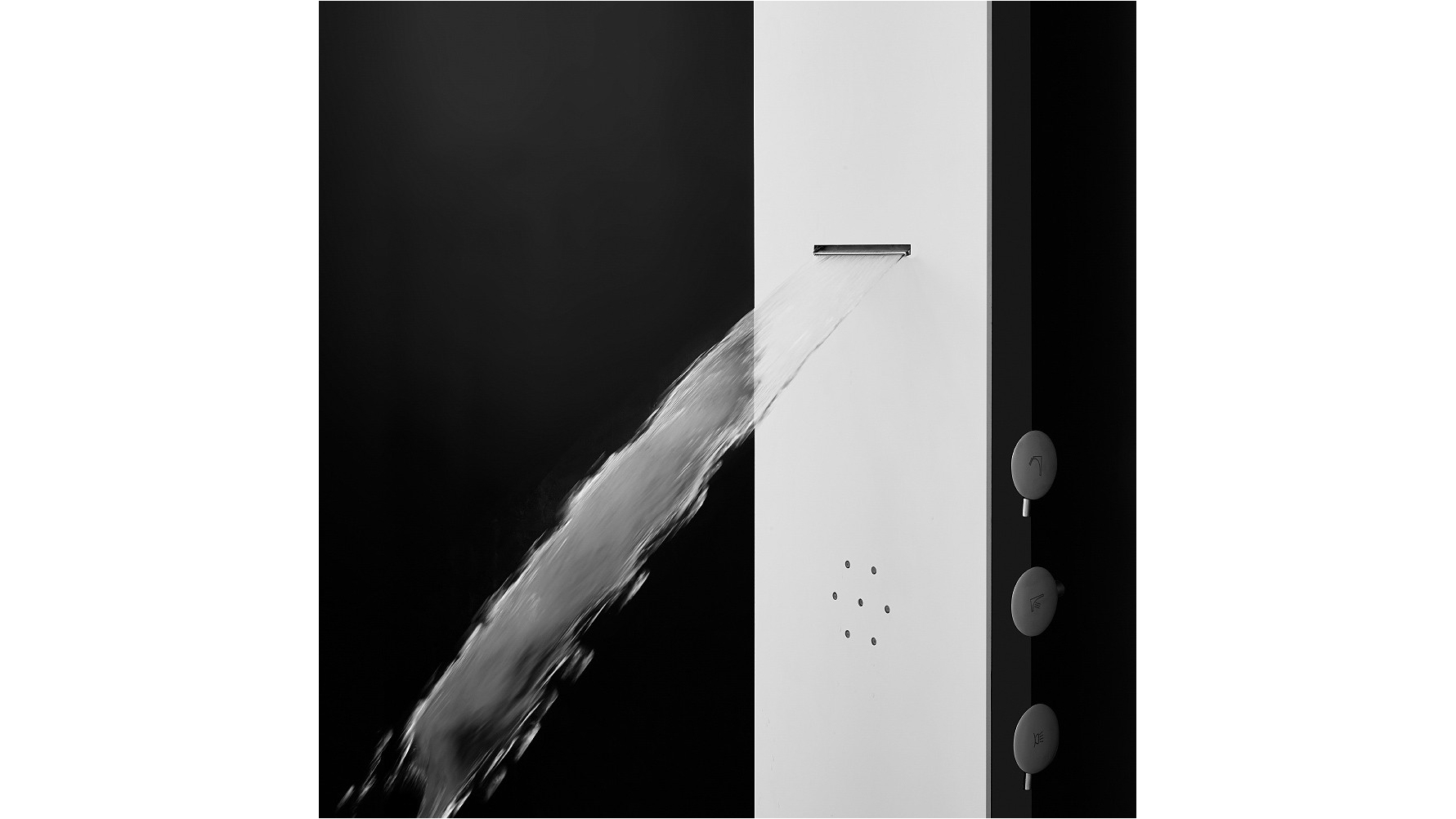 Arcisan Synergii Shower Panel Right Side Operation - White | Harvey Norman