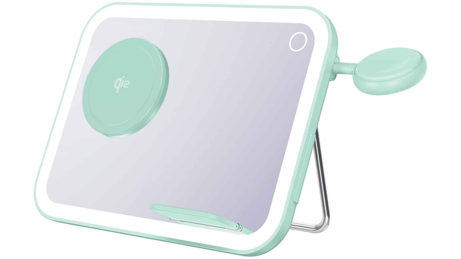Laser 3-in-1 Wireless Charger with Makeup Mirror - Aqua | Harvey Norman