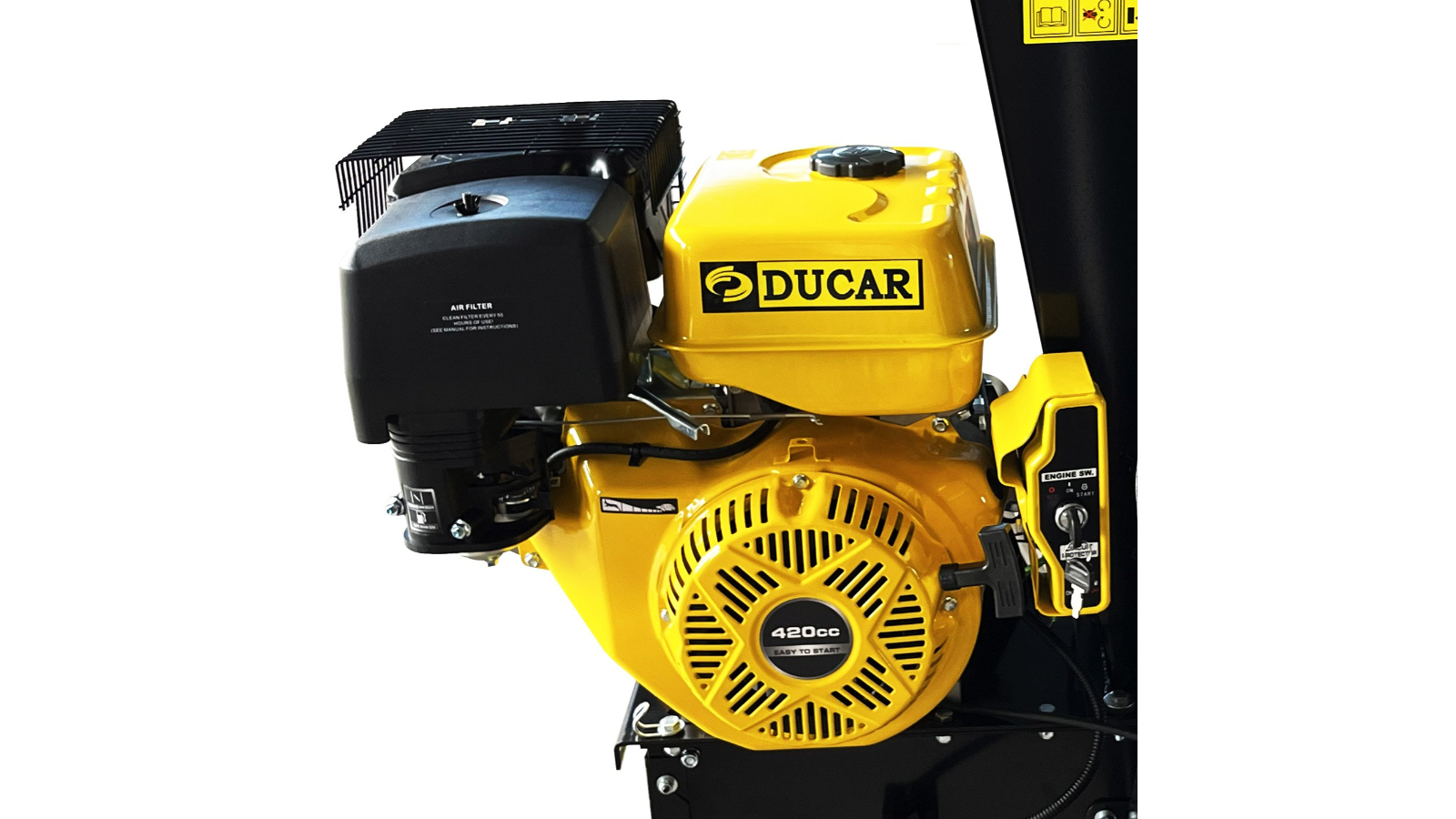 Ducar 601C 15HP Key Start Wood Chipper Mulcher Grinder - Yellow Black ...