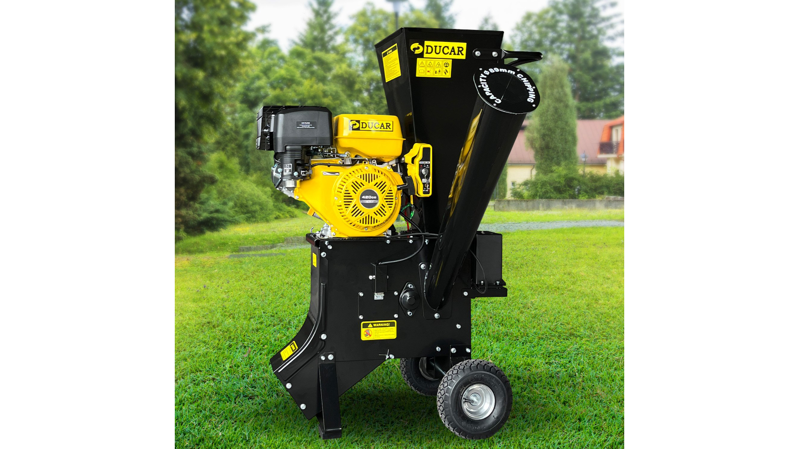 Ducar 601C 15HP Key Start Wood Chipper Mulcher Grinder - Yellow Black ...