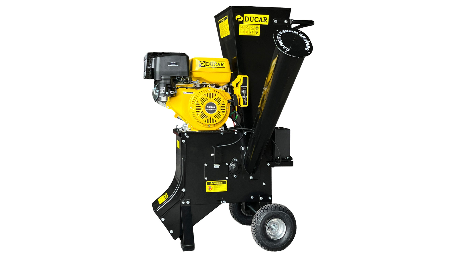 Ducar 601C 15HP Key Start Wood Chipper Mulcher Grinder - Yellow Black ...