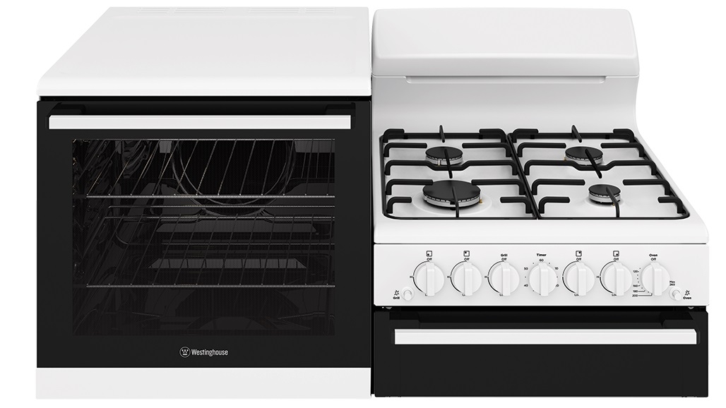 Westinghouse Elevated Gas Freestanding Cooker with Left Hand Oven ...