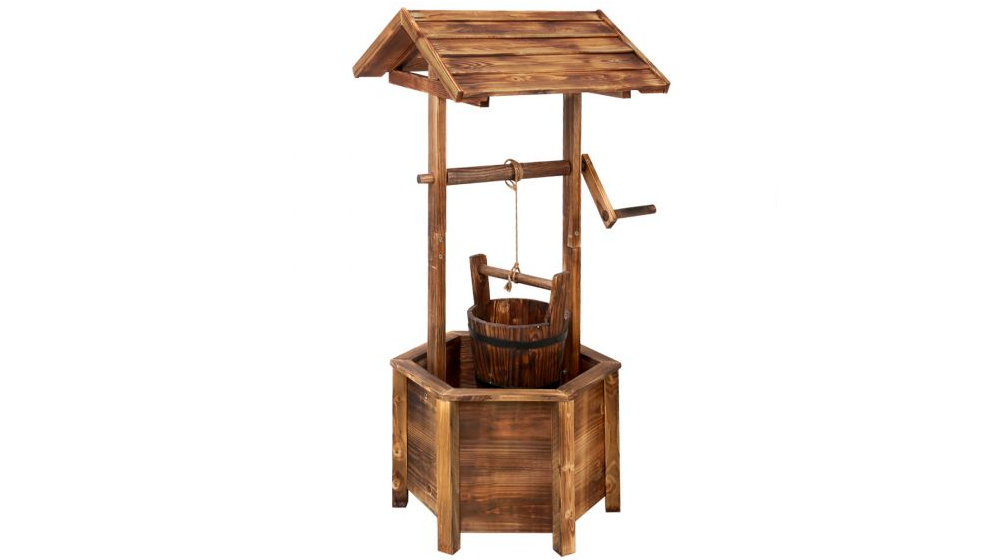 Gardeon Outdoor Garden Wood Wishing Well | Harvey Norman
