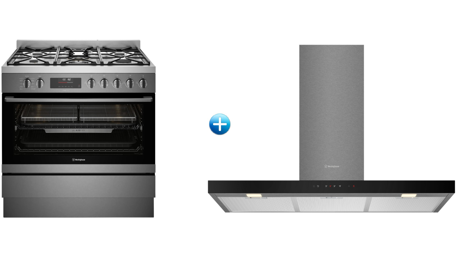 Westinghouse 900mm Dual Fuel Pyrolytic Freestanding Oven with AirFry ...