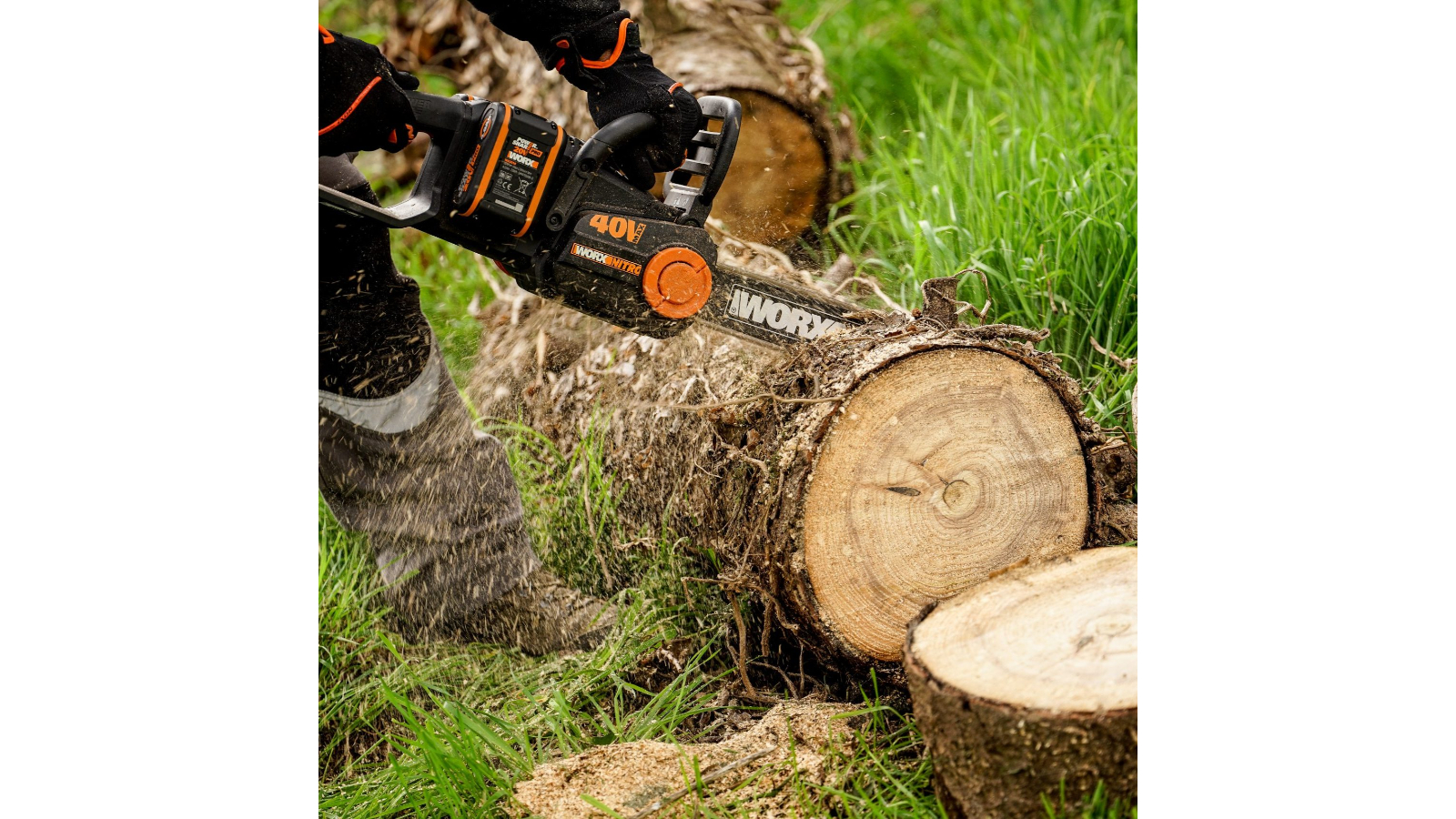 Worx Nitro 40V Brushless 40cm 16inch Chainsaw Skin Tool Only Battery Charger Sold Separately Harvey Norman