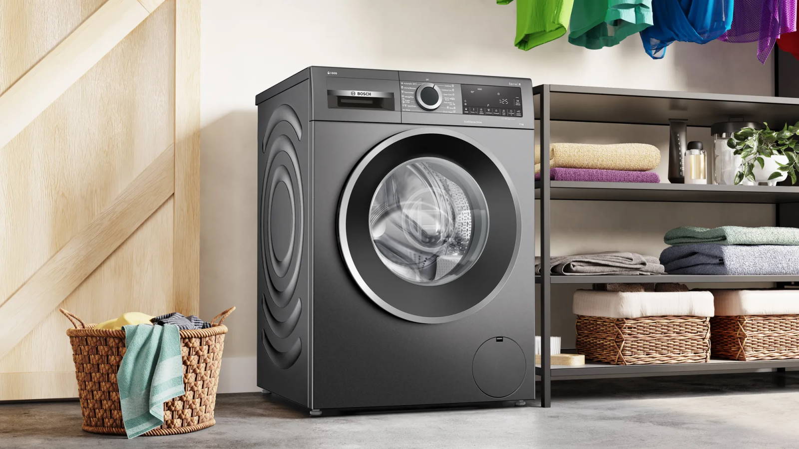 Bosch 9kg Series 6 Front Load Washing Machine with i-DOS - Graphite ...