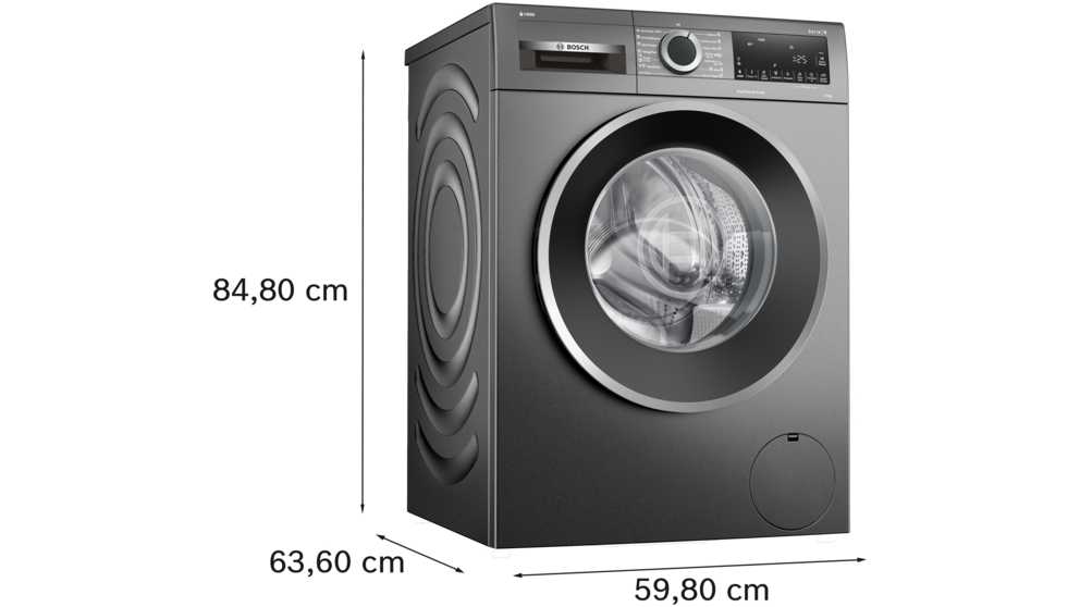 Bosch 9kg Series 6 Front Load Washing Machine with i-DOS - Graphite ...
