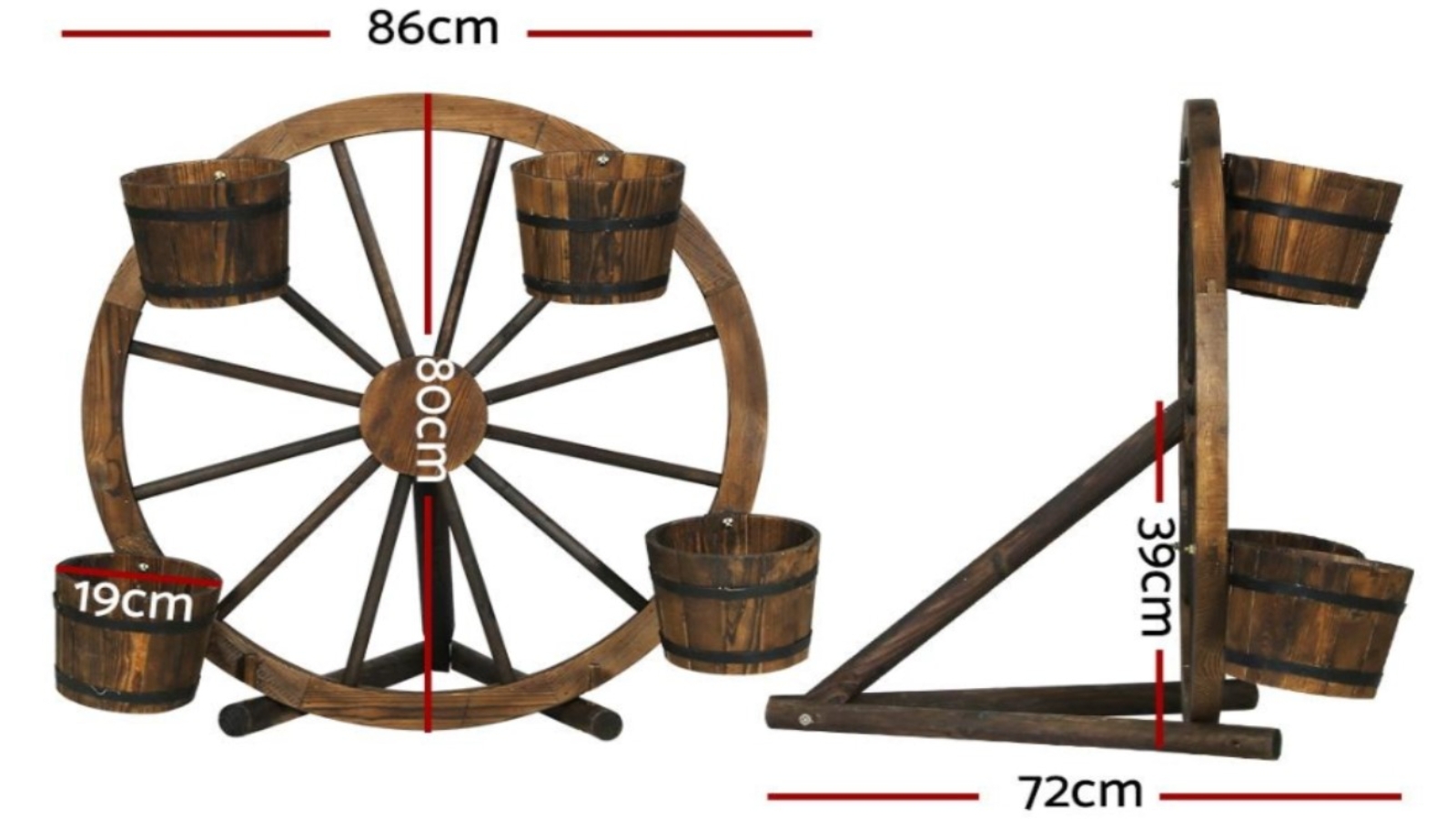 Garden Decor Wooden Wagon Wheel | Harvey Norman