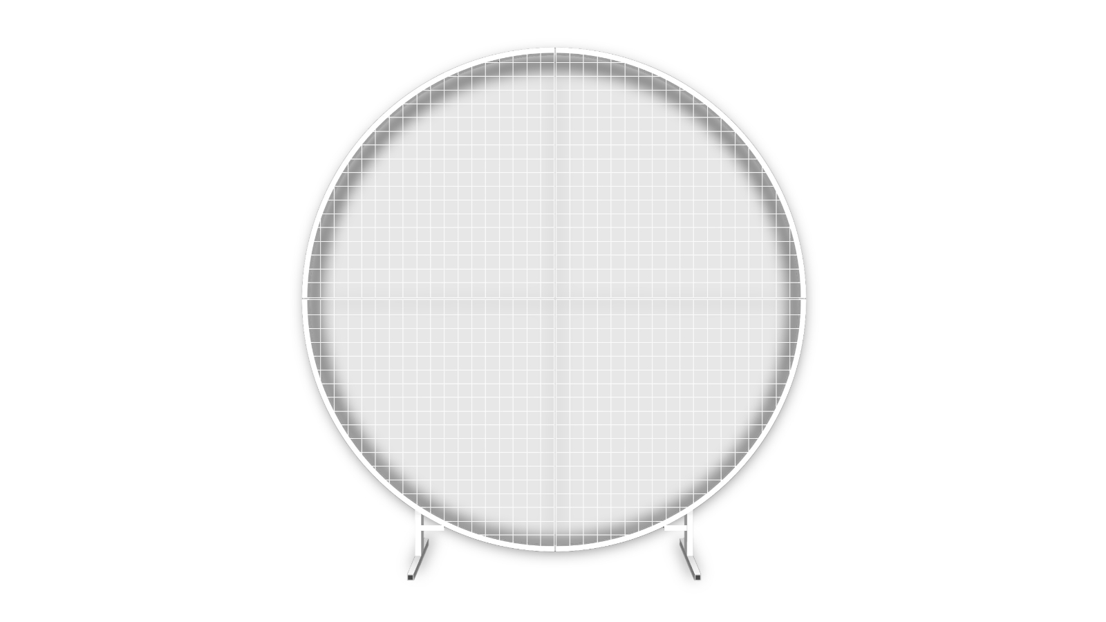 White Round Hoop Arch Mesh Backdrop Stand - 180cm | Harvey Norman