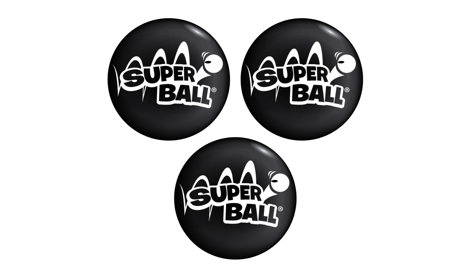 Wham-O 3 Piece Original 4cm High Bounce Super Ball with Zectron Outdoor ...