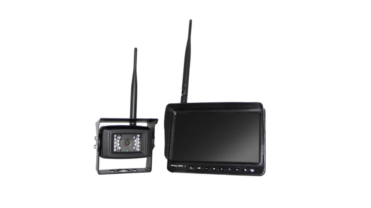 Englaon 12V-48V Wireless 7inch DVR Monitor with 2 Reverse Camera ...