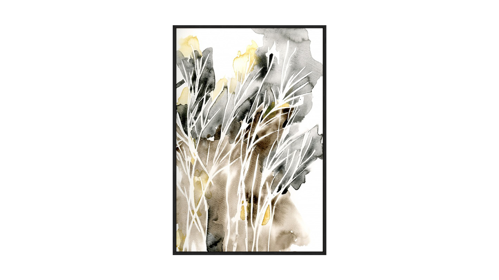 La Grolla Wispy Weeds I Black Gallery Wall Art - 93 x 63cm | Harvey Norman