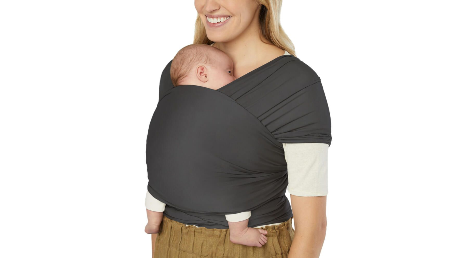 Ergobaby Aura Sustainably Sourced Knit Baby Wrap - Soft Black | Harvey ...