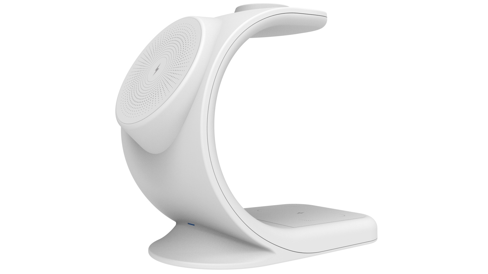 Laser ChargeCore 3-in-1 Wireless Charging Station - White | Harvey Norman