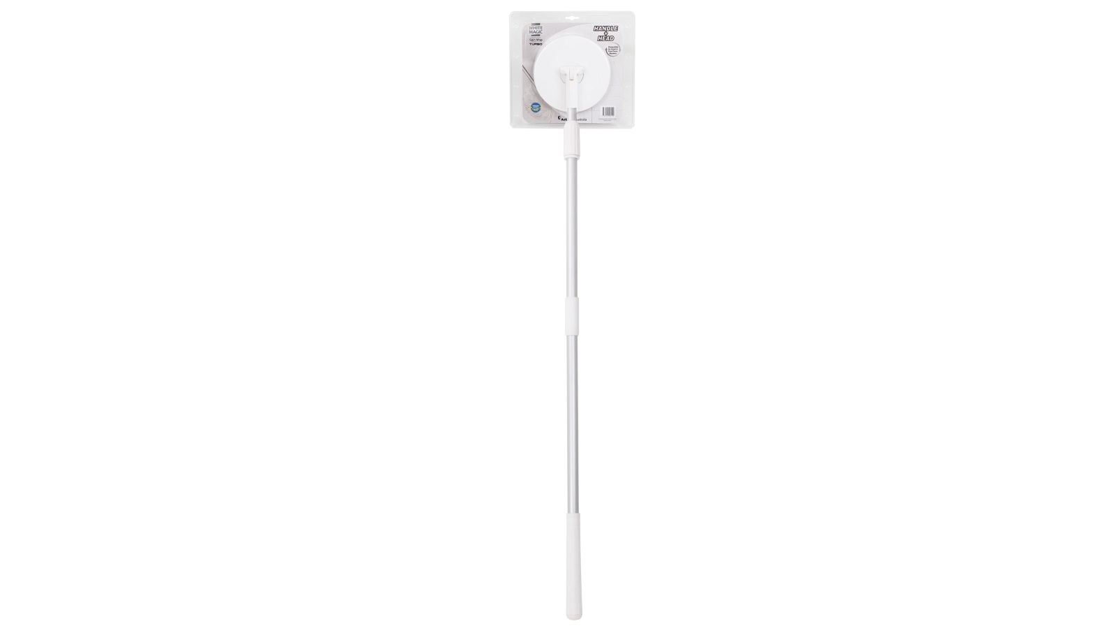 White Magic Turbo Spin Mop Hand Press Handle Plus Head | Harvey Norman