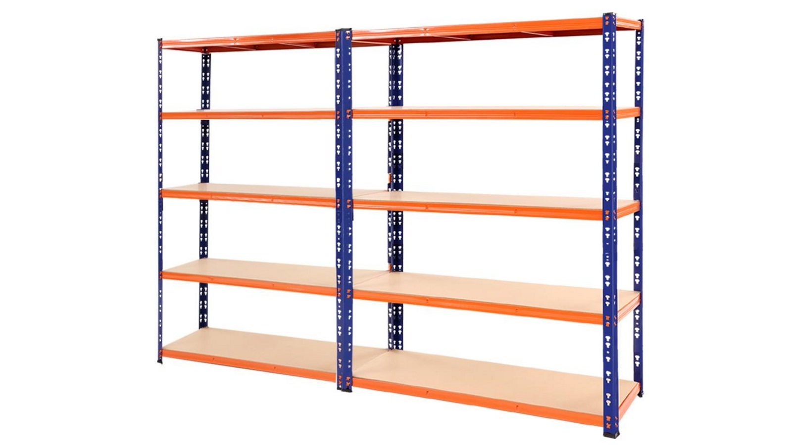 Giantz 2.4mx1.8m Garage Shelving Rack - Orange/Blue | Harvey Norman