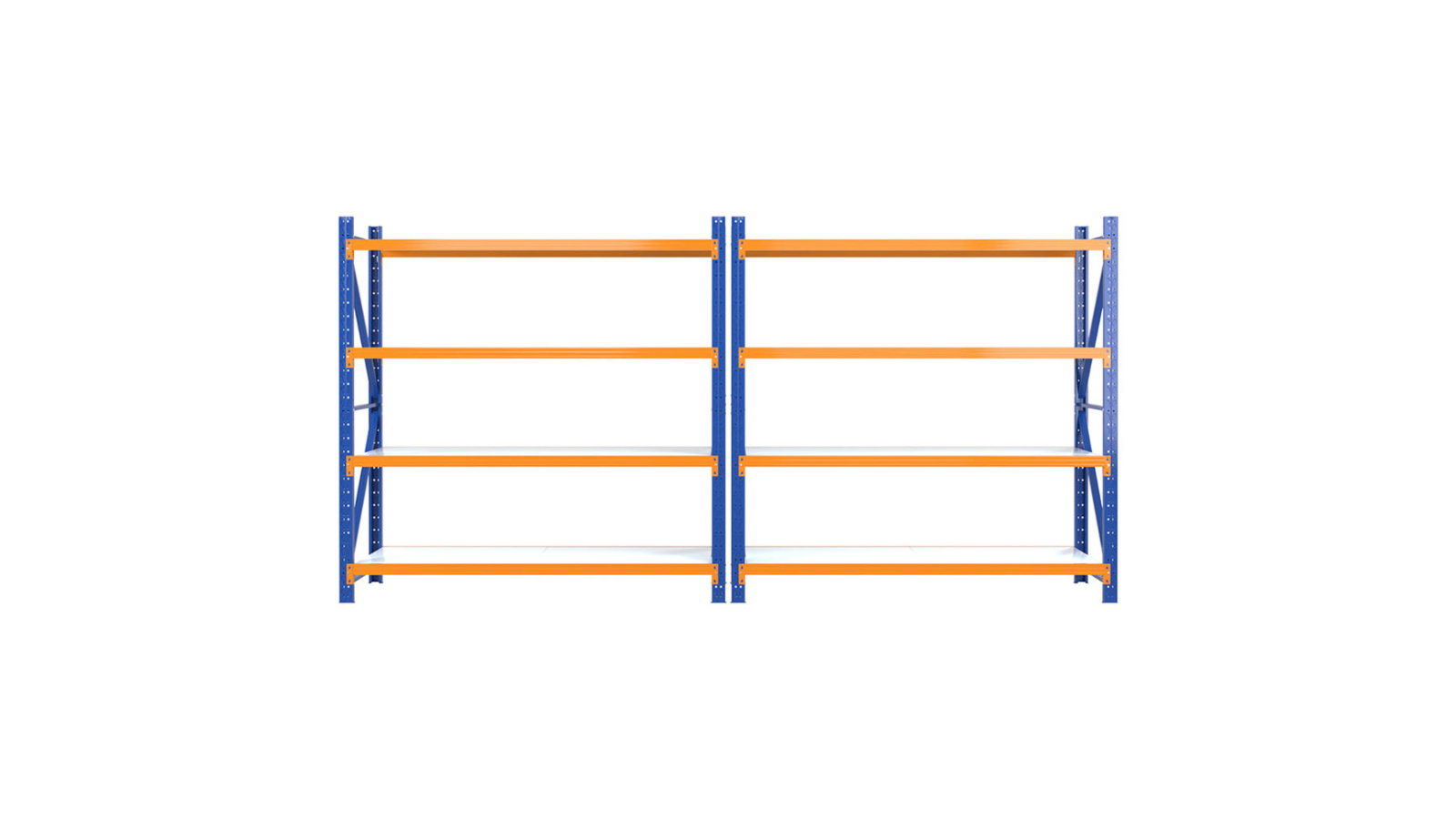 Giantz 4 x 2metre Garage Shelving Warehouse Rack - Orange/Blue | Harvey ...