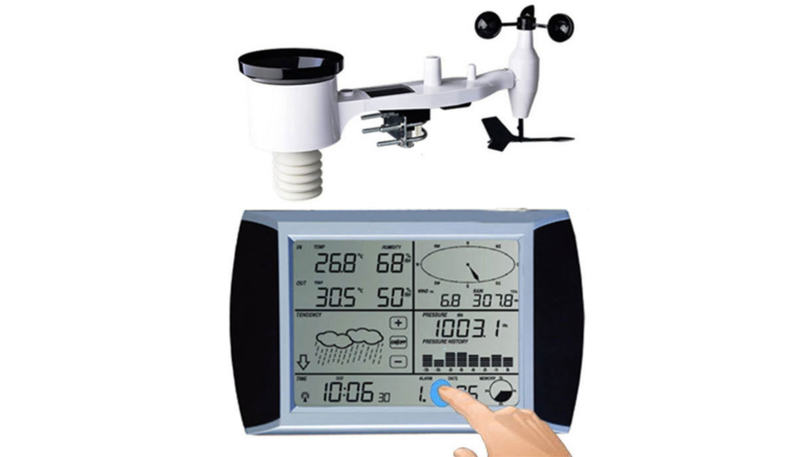 Tesa Weather Pro WS1081 Ver3 TESA Touch Screen Weather Center with PC ...