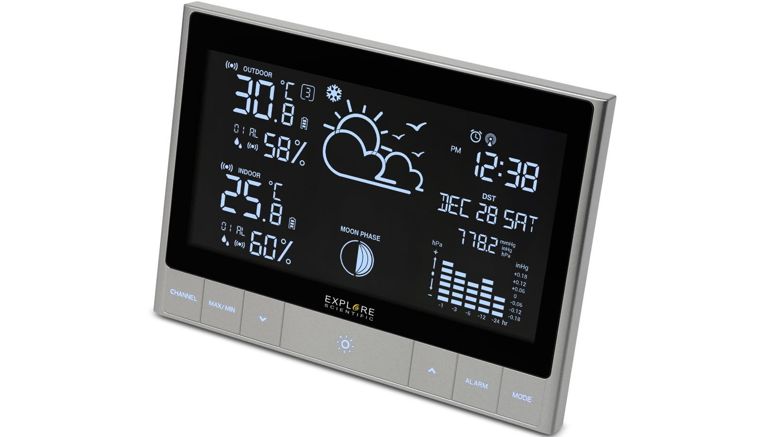 Explore Scientific WSH5002 Advanced Weather Station with LED Touch Key ...