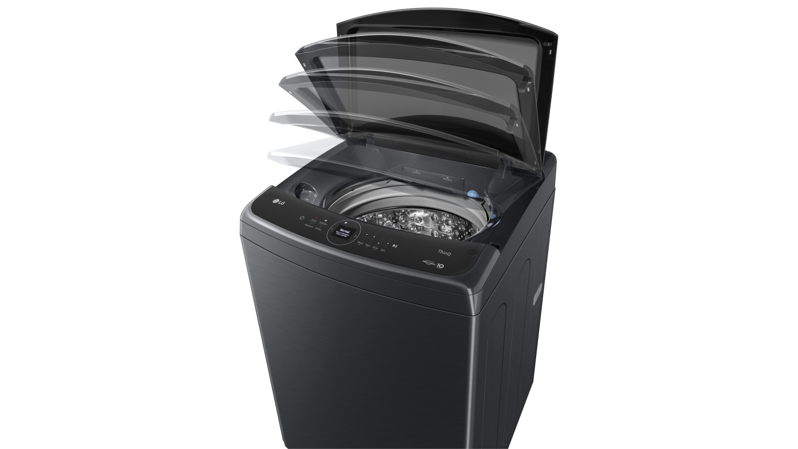 LG 12kg Top Load Washing Machine with AI DD - Black | Harvey Norman