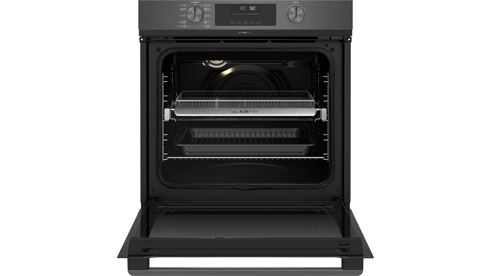 Westinghouse 60cm Multi Function 10 Pyrolytic Oven with AirFry Dark Stainless Steel Harvey Norman
