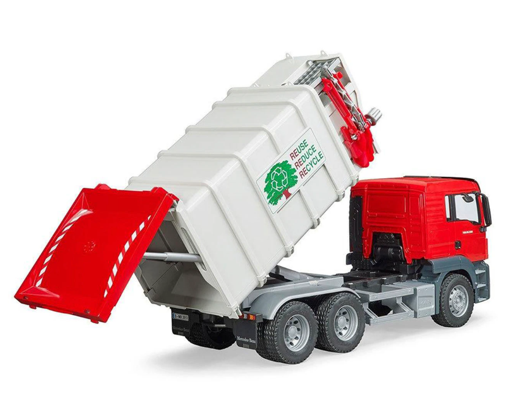 Bruder Commercial MAN TGS Side Loading Garbage Truck | Harvey Norman
