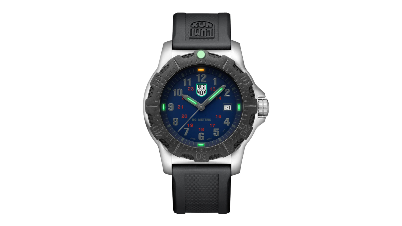 Luminox G 4.5cm Manta Ray Steel Watch - Black/Silver | Harvey Norman