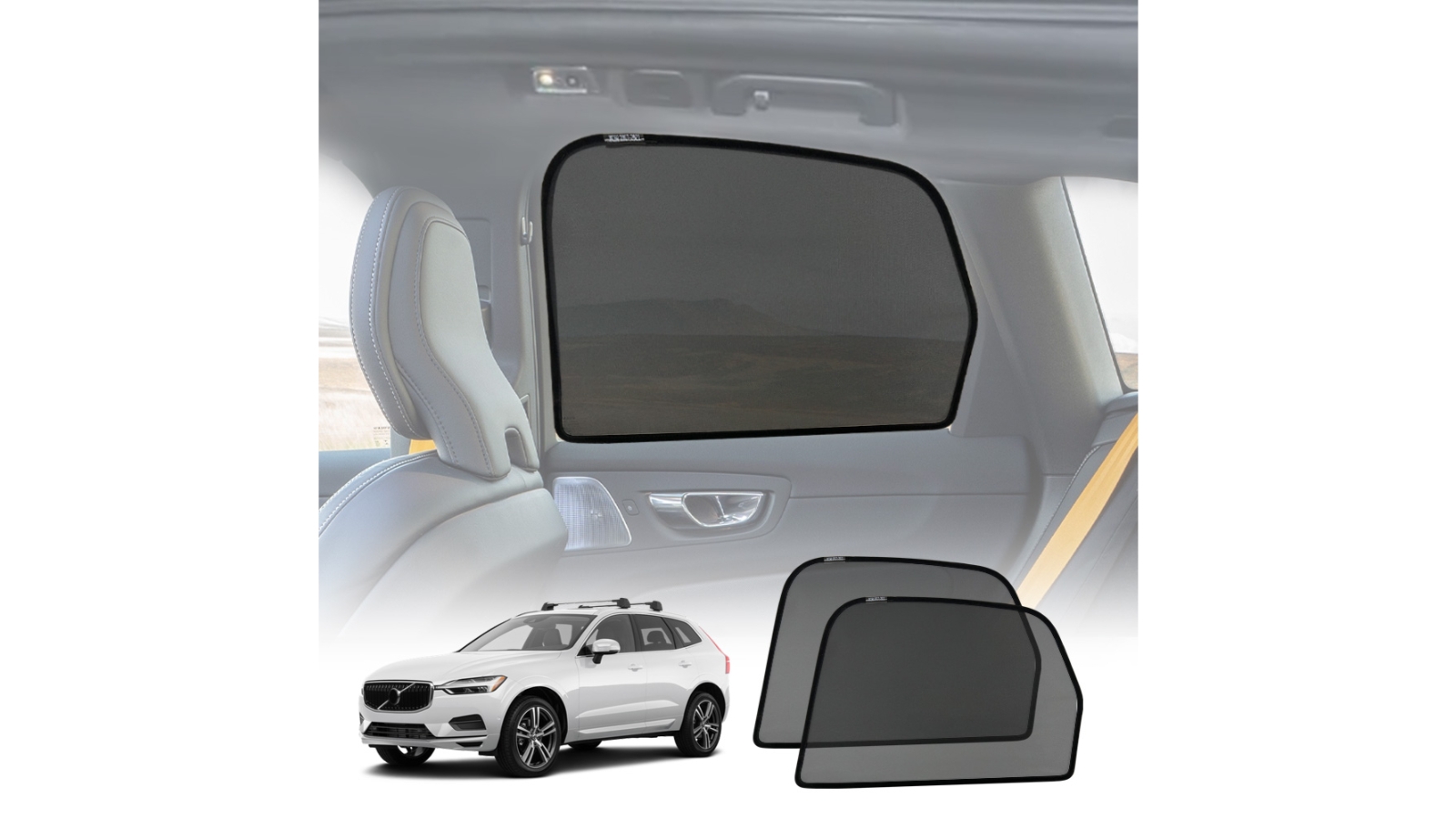 X-CAR 2 Piece Rear Window Sun Shade for Volvo XC60 2017-2022 | Harvey ...