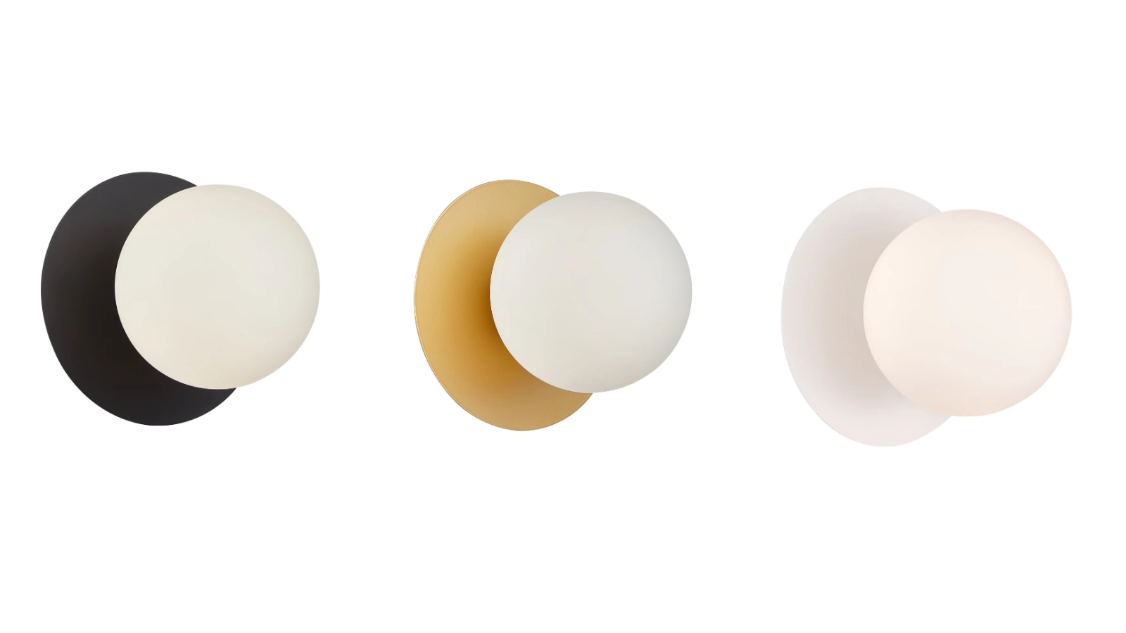 CLA Balle Wall Light Interior Surface Mount Round Opal Diffuser with ...