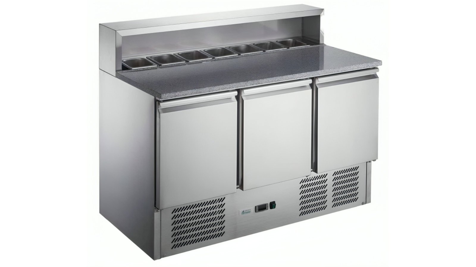 Thermaster Commercial XGNS1300E 3-Door Salad Prep Fridge with Marble ...