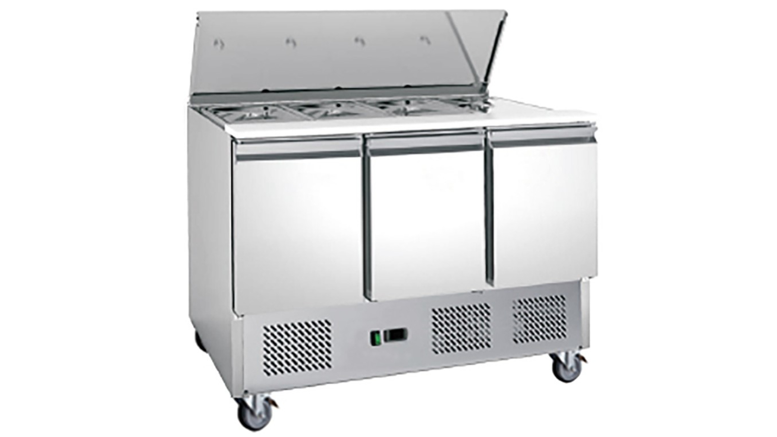 Thermaster Commercial 3-Door Salad Prep Fridge - 368 Litre | Harvey Norman