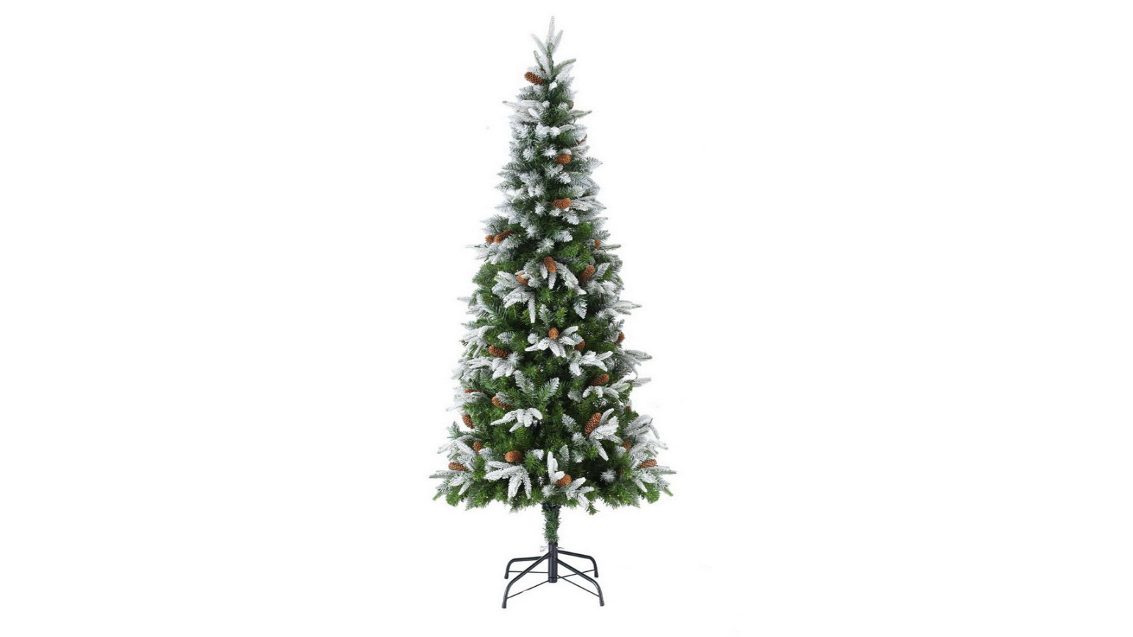 YS Pine Cones LED Flocking 680 Tips Christmas Tree - 190cm | Harvey Norman
