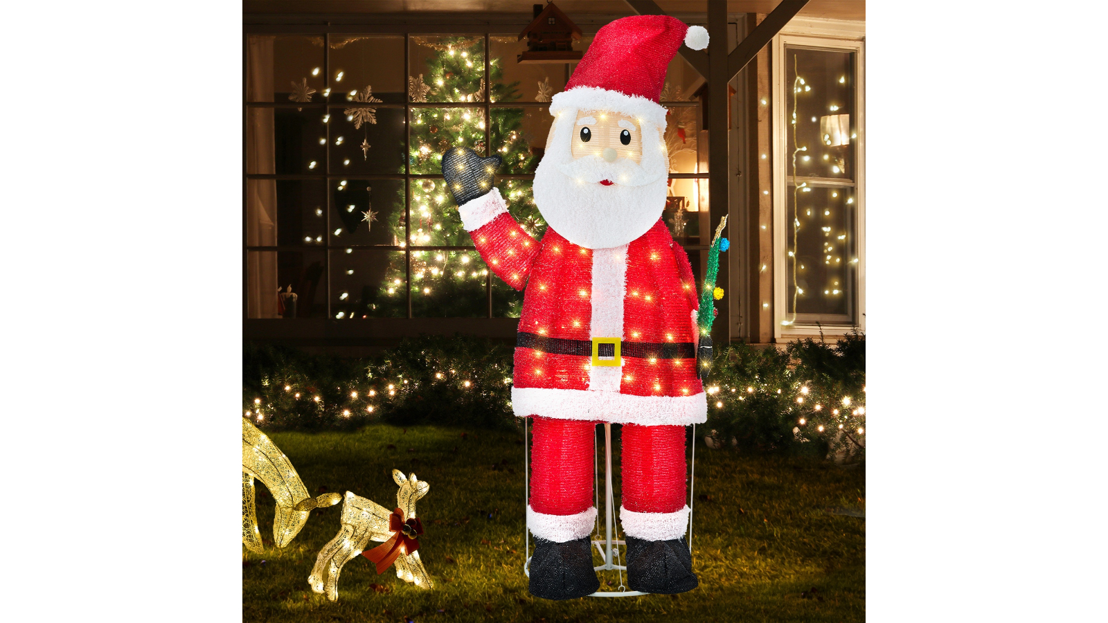 Tinseltown 3D LED Santa Claus Christmas Light - 180cm | Harvey Norman
