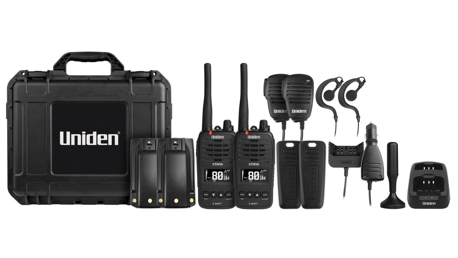 Uniden XTRAK 50 5W Smart UHF Handheld Radio Tradies Pack - Black ...