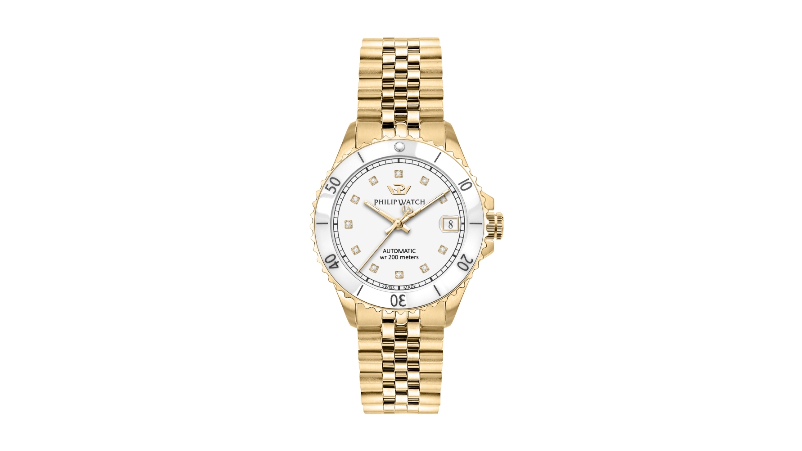 Philip Watch Women's Diamond Caribe Divers Watch 3.5cm | Harvey Norman