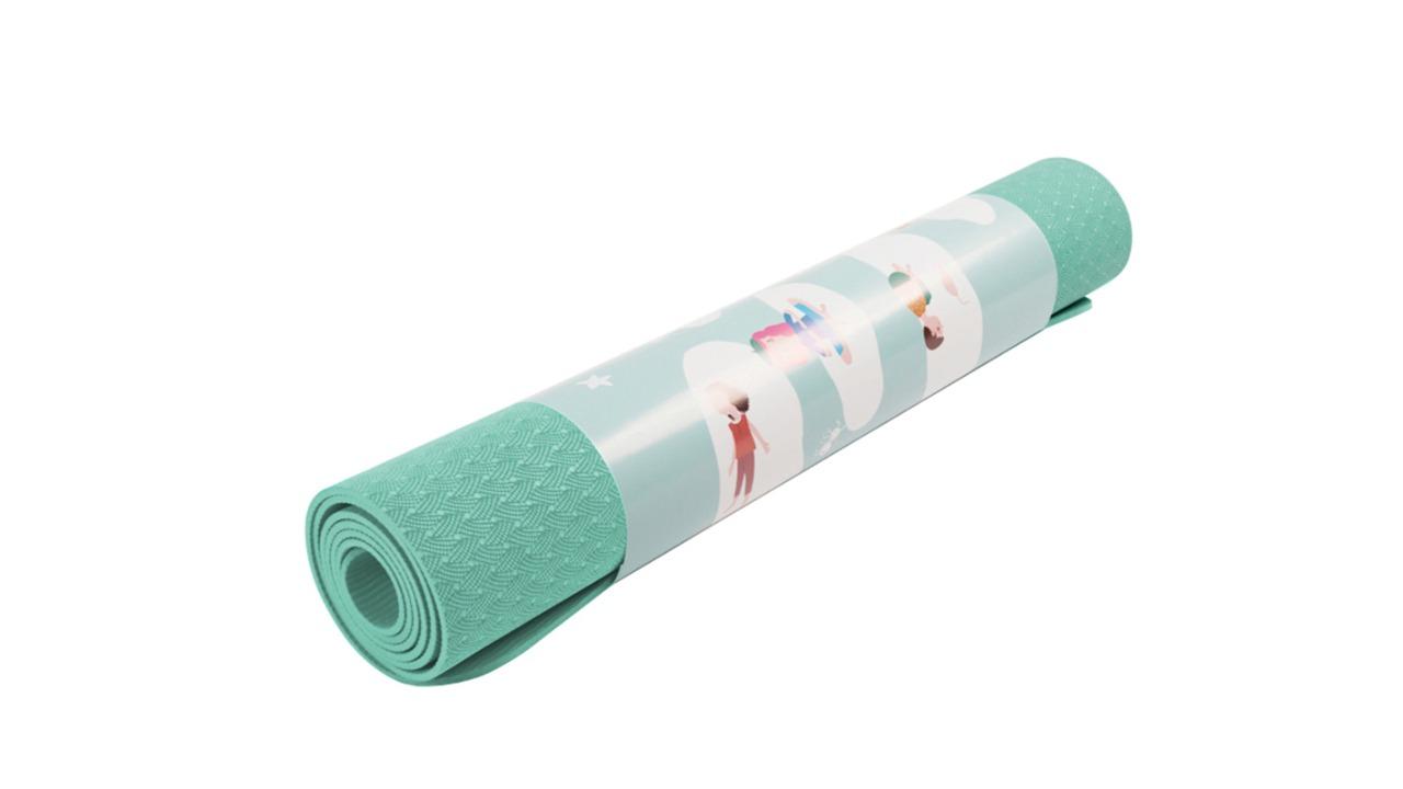 YOGI FUN Turquoise Eco Deluxe Rectangle Yoga Mat - 4 year | Harvey Norman