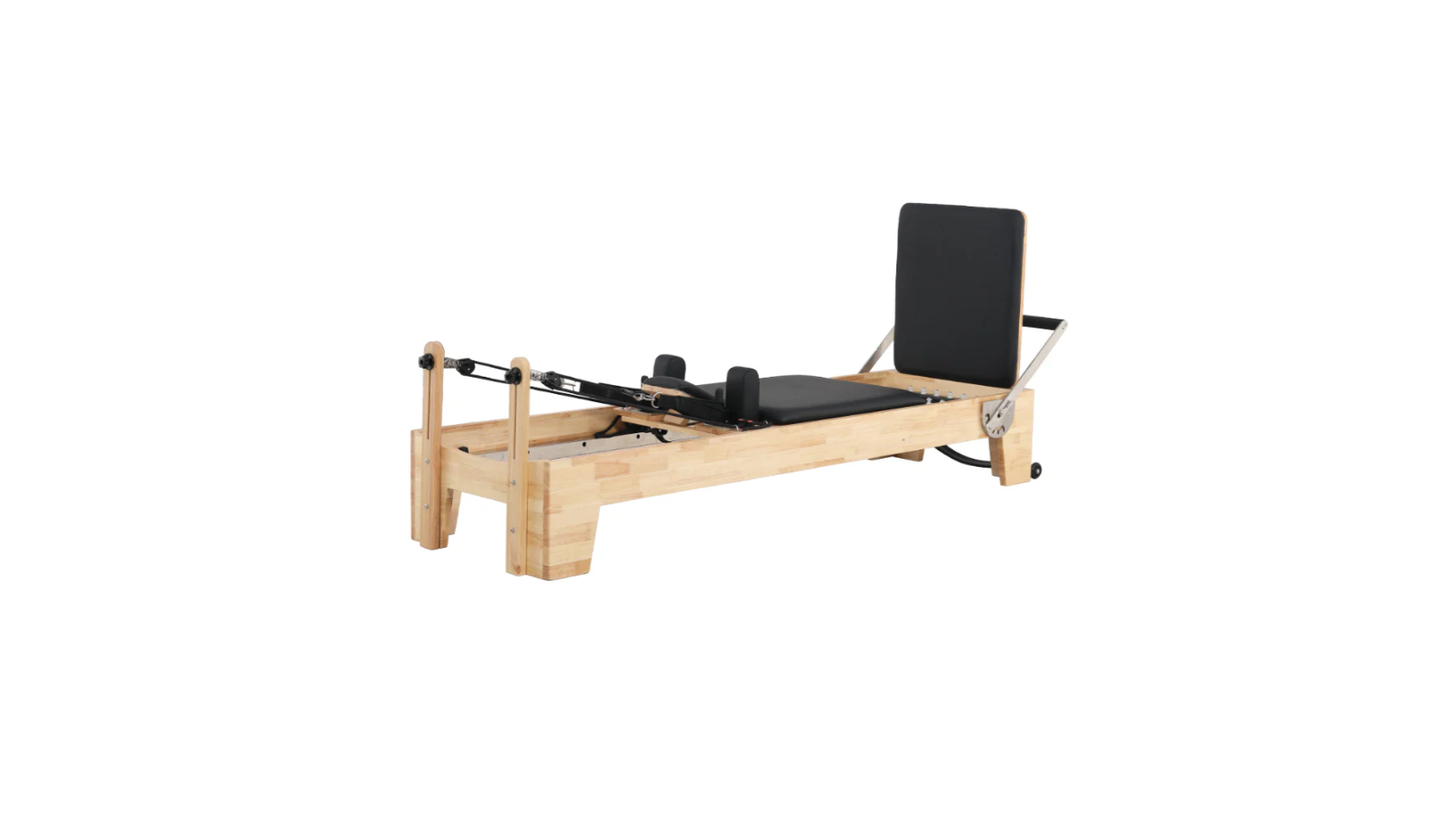 TopOne Sports Oak Wood Black Frame Pilates Reformer Premium Edition ...