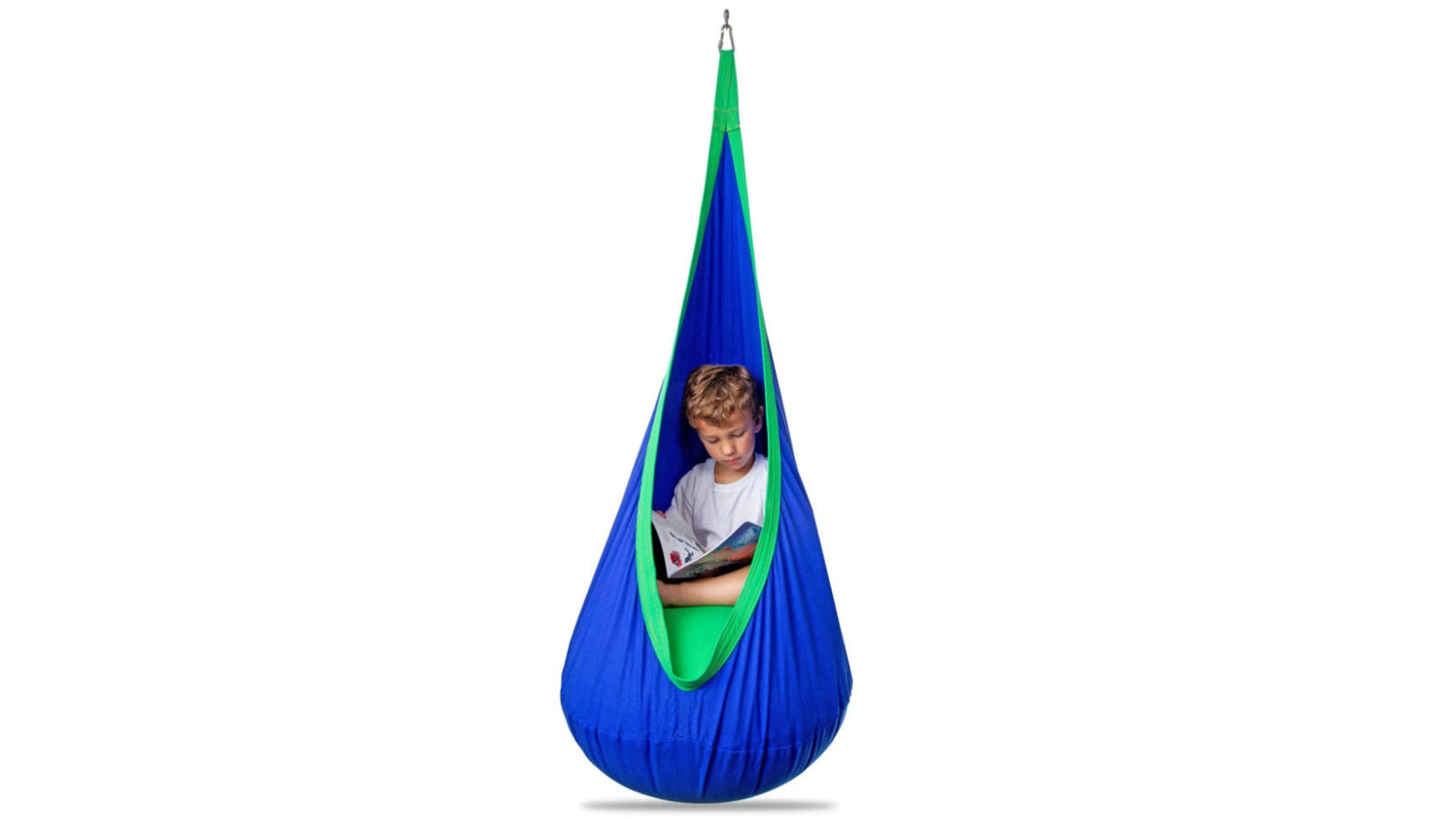 Sensory POD Indoor Therapy Swing - Blue with Green Trim | Harvey Norman