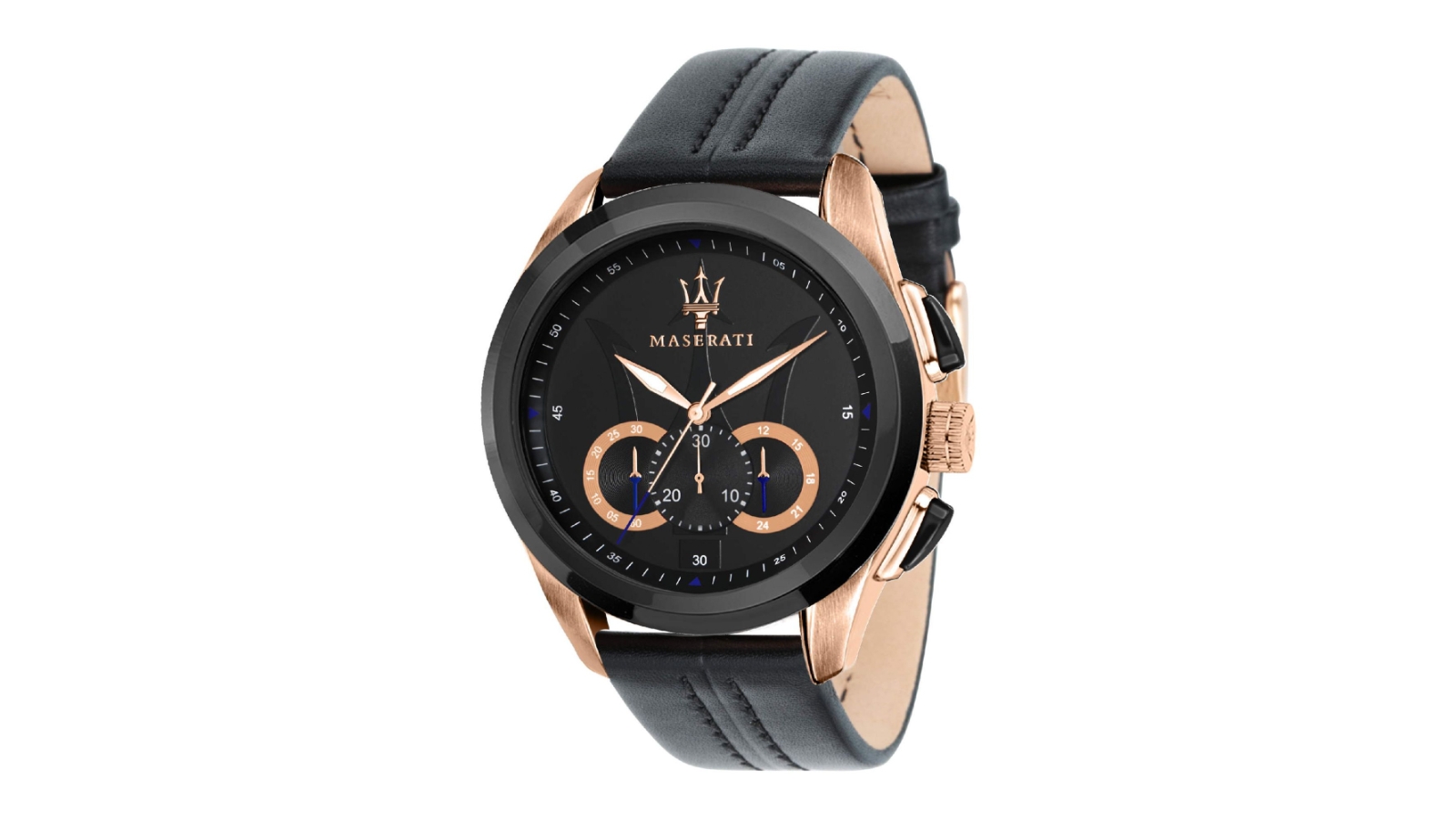 Maserati Traguardo Chronograph Watch 4.5cm - Black | Harvey Norman