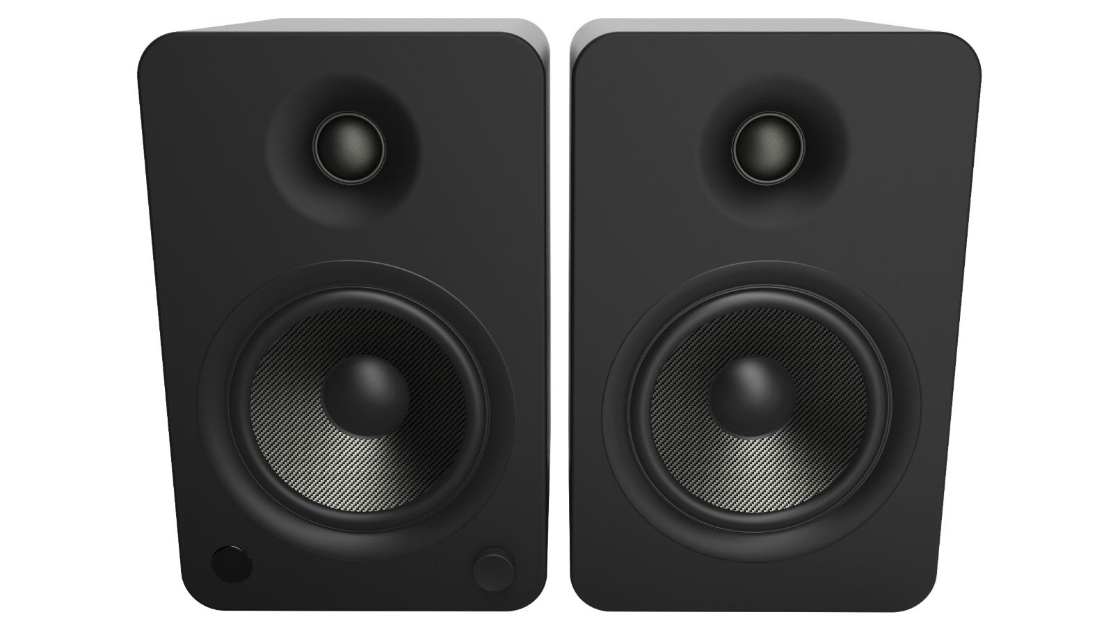 Kanto YU6 200W Powered Bookshelf Speakers - Matte Black | Harvey Norman