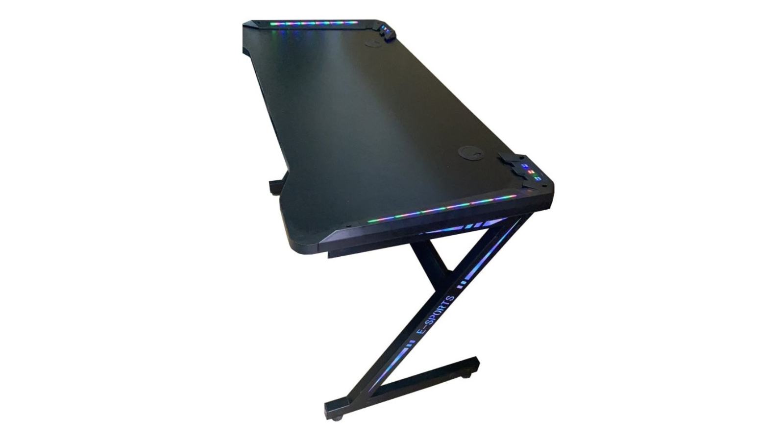 Design Square Modern LED Office Desk - Black | Harvey Norman
