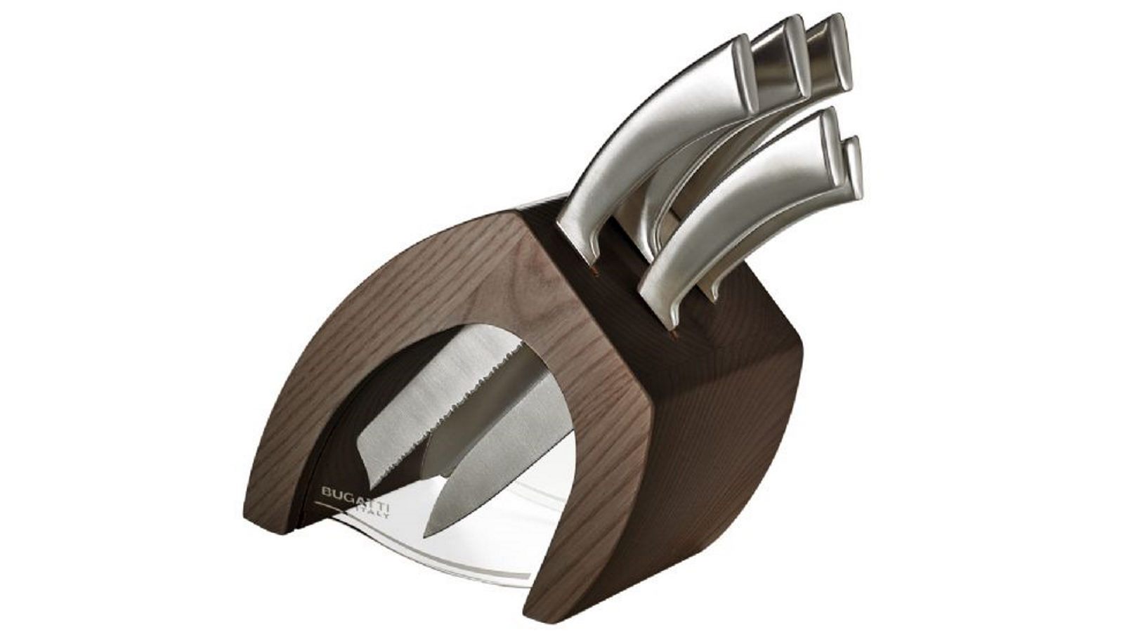 Bugatti Italy Virgola Knives Block with Ergo Knives - Tobacco | Harvey ...