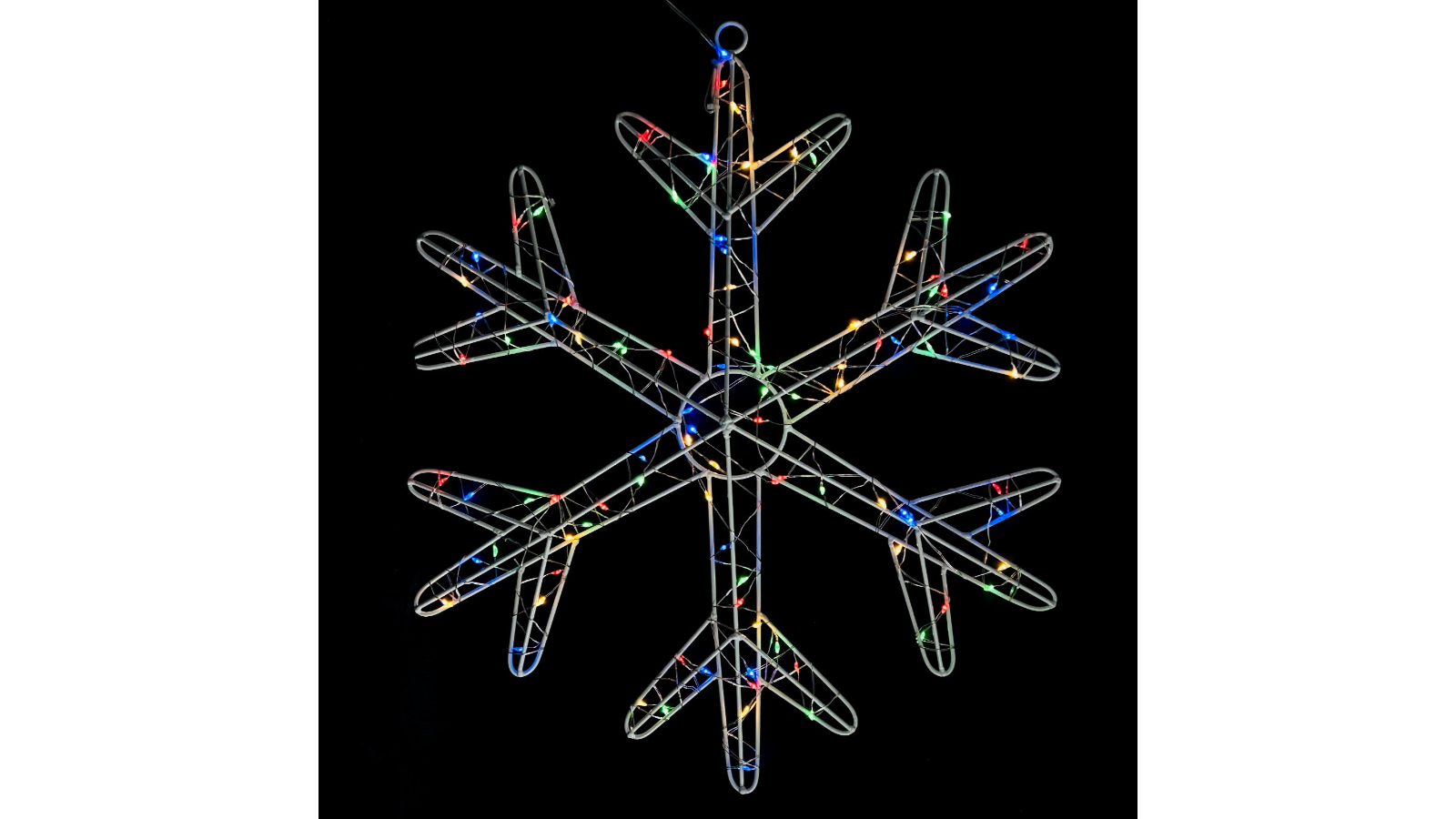 Lights Fiesta Multi-Coloured 3D Embossed LED Snowflake - 50cm | Harvey ...