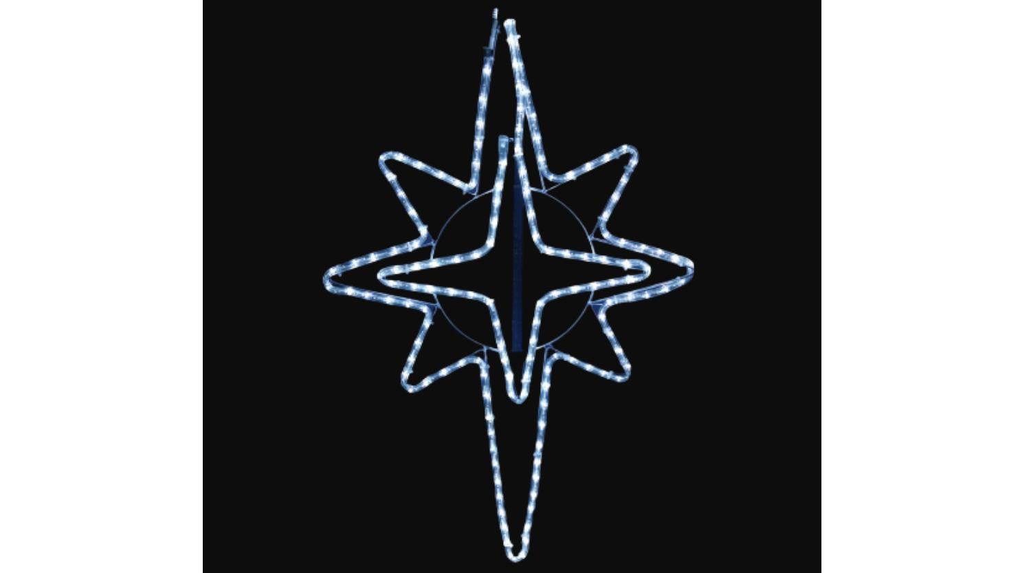 Lights Fiesta LED Solar Powered Outdoor Nativity Northern Star Motif ...