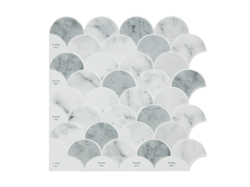 Serrano 10 sheets 30.5cm x 30.5cm 3D Peel and Stick Wall Tile - Fish ...