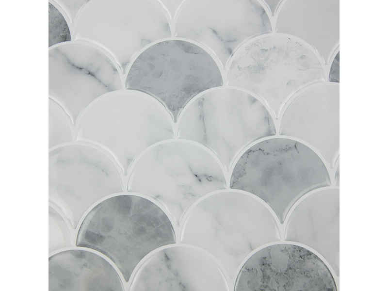 Serrano 10 sheets 30.5cm x 30.5cm 3D Peel and Stick Wall Tile - Fish ...