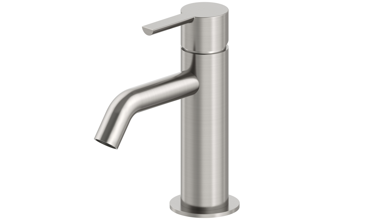 Zucchetti Gill Single Lever Basin Mixer - Brushed Nickel | Harvey Norman
