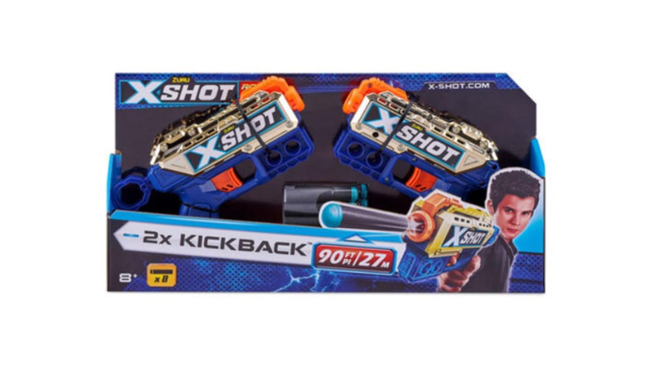 Zuru X-Shot Royale Edition Double Kickback Gun with 8 Dart Kids Toy - 8 ...